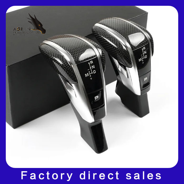 พรีเมี่ยมภายในรถคาร์บอนไฟเบอร์เกียร์รถ Shift Knob สำหรับ Porsche ...